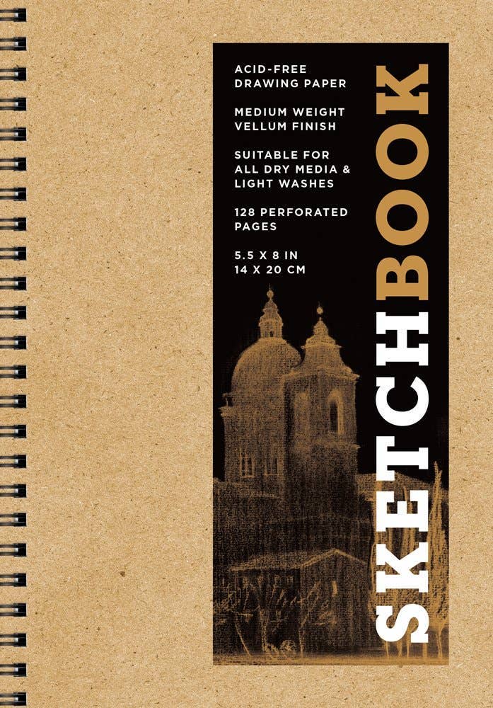 Small Sketchbook 5.5 x 8"- Spiral Hardcover (Kraft) – Gemini's Eclectic ...
