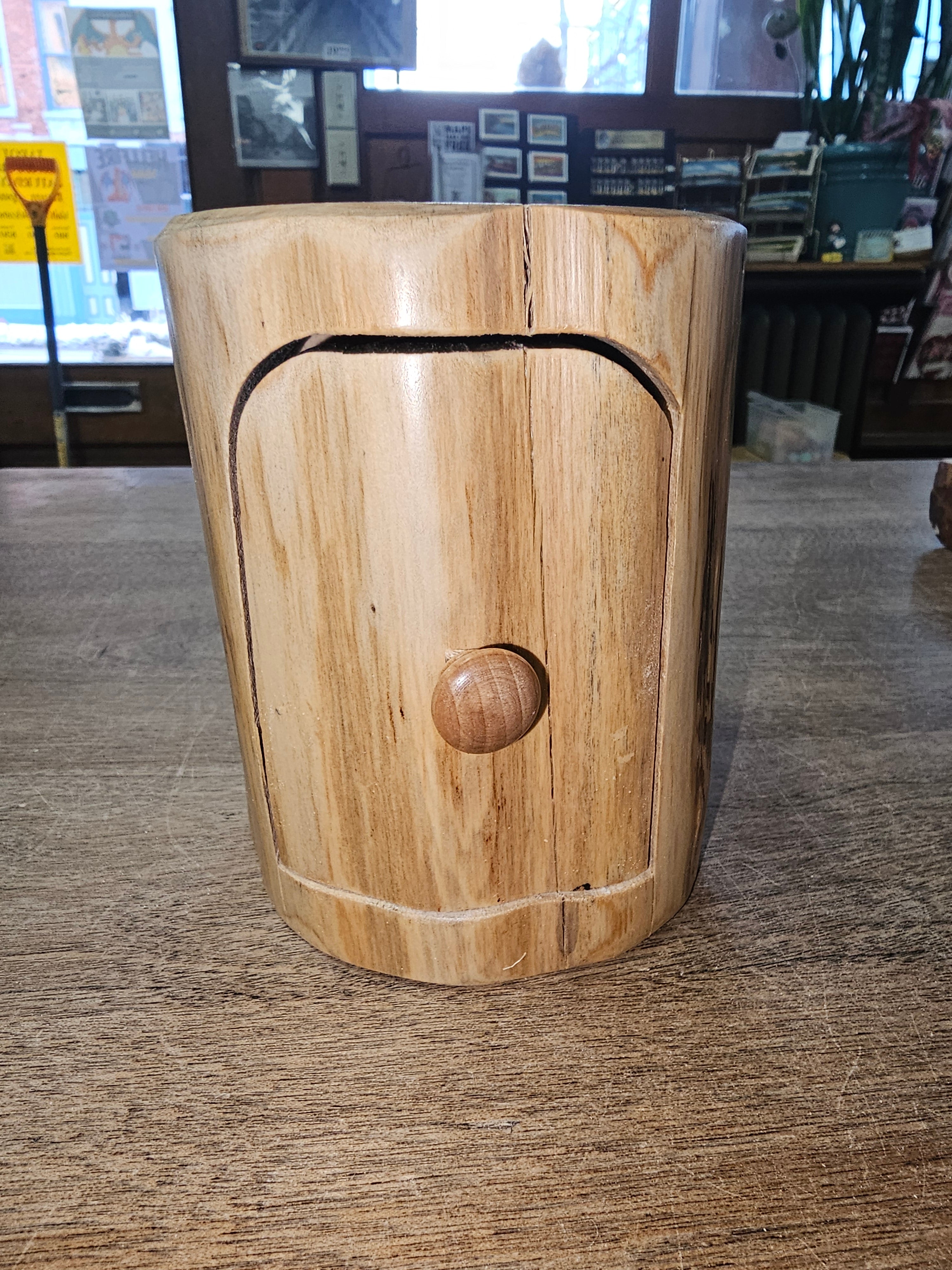 Upright Wooden Box with Drawer – Gemini's Eclectic Emporium