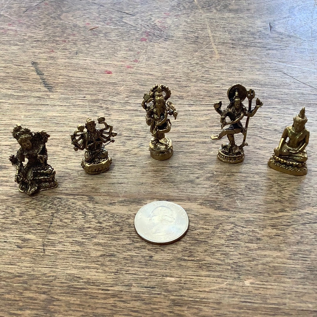 Brass Statues Mini Hindu Figure – Gemini's Eclectic Emporium